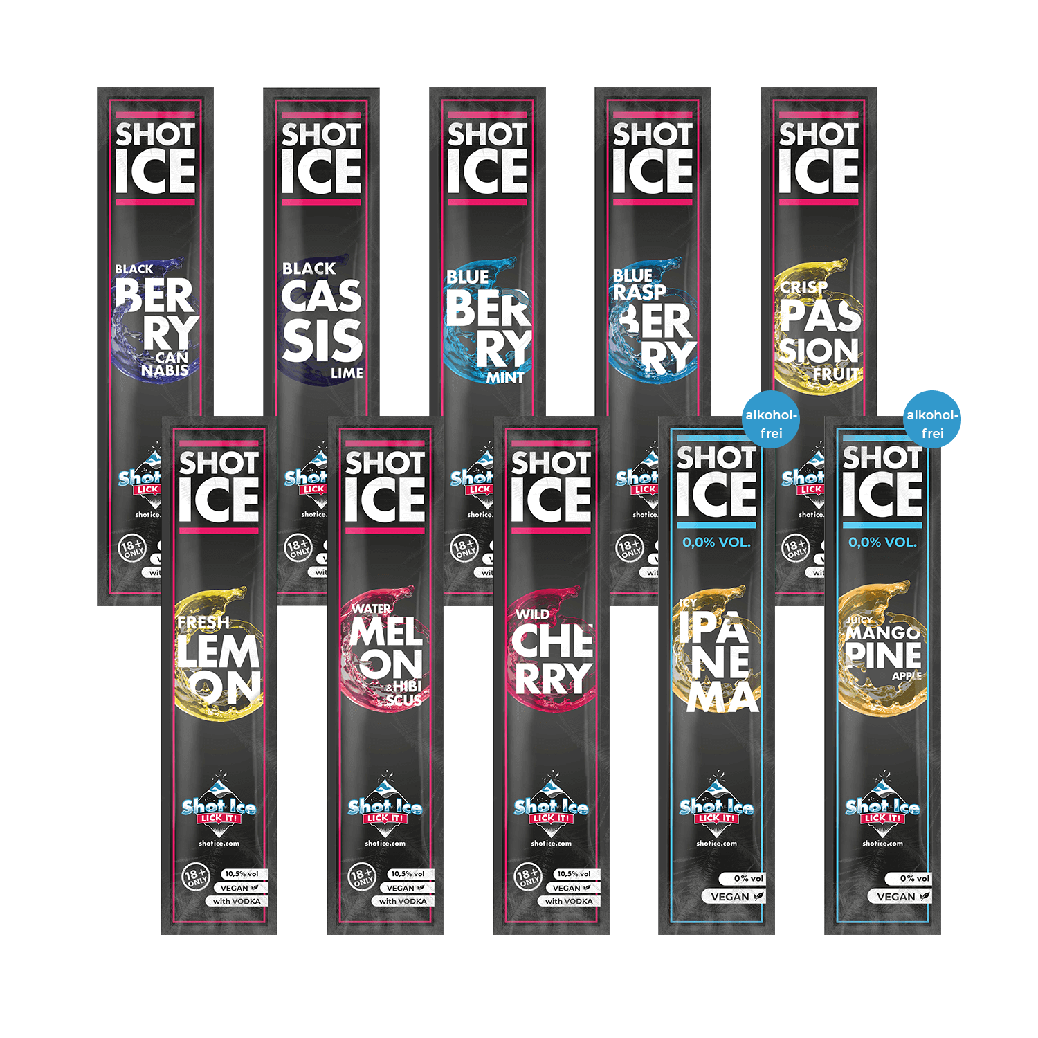 Shot Ice Shot Ice Mix-Paket 10er Sorten "Complete Collection ...